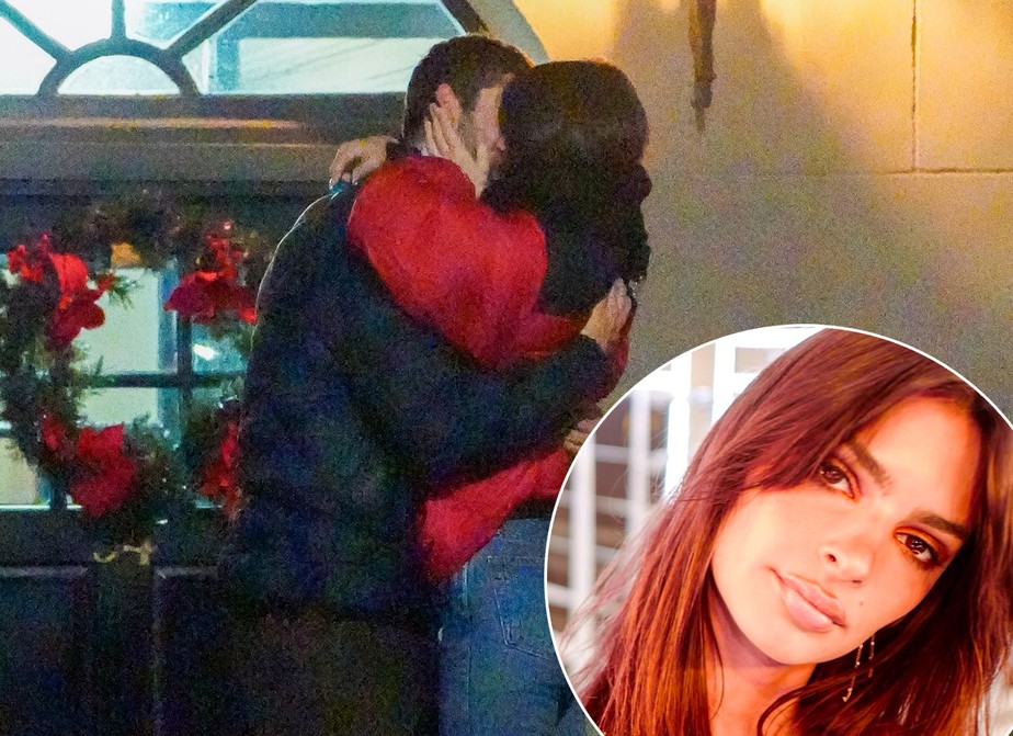 Emily Ratajkowski beija muito artista após affair com ex de Kim ...