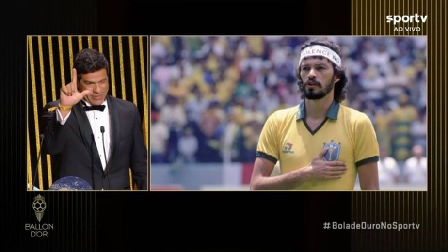 Raí 'faz o L' na estreia do Prêmio Sócrates na Bola de Ouro: 'Sabemos ...