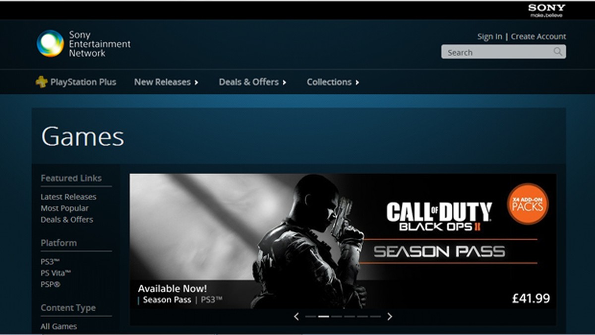 Sony lança site para comercialização de conteúdo da PS Store | Notícias ...