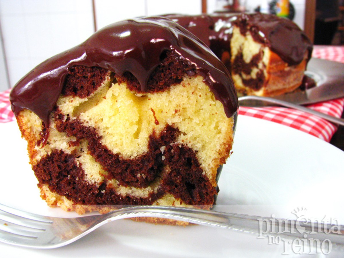 Bolo mármore da Drica | Bolos | Receitas