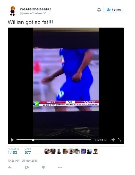 Criticado por aparência mais "cheinha", Willian posta foto do abdômen ...