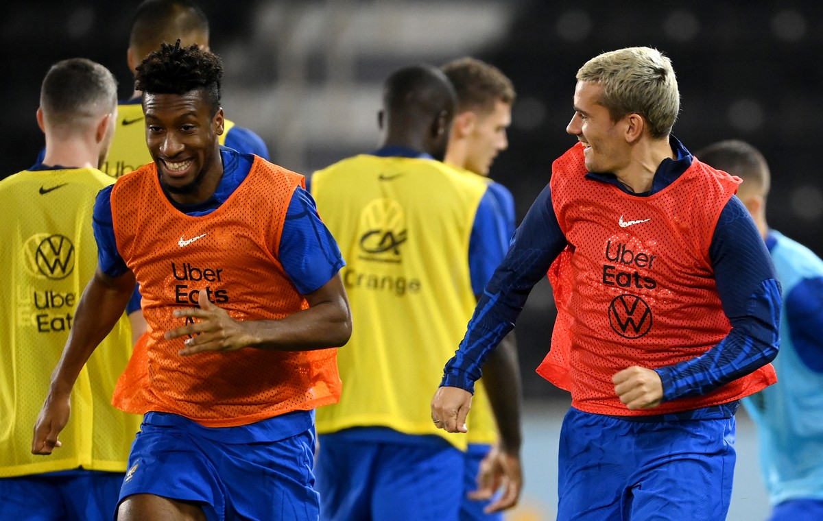 Coman é poupado do treino da França com dores musculares | frança | ge