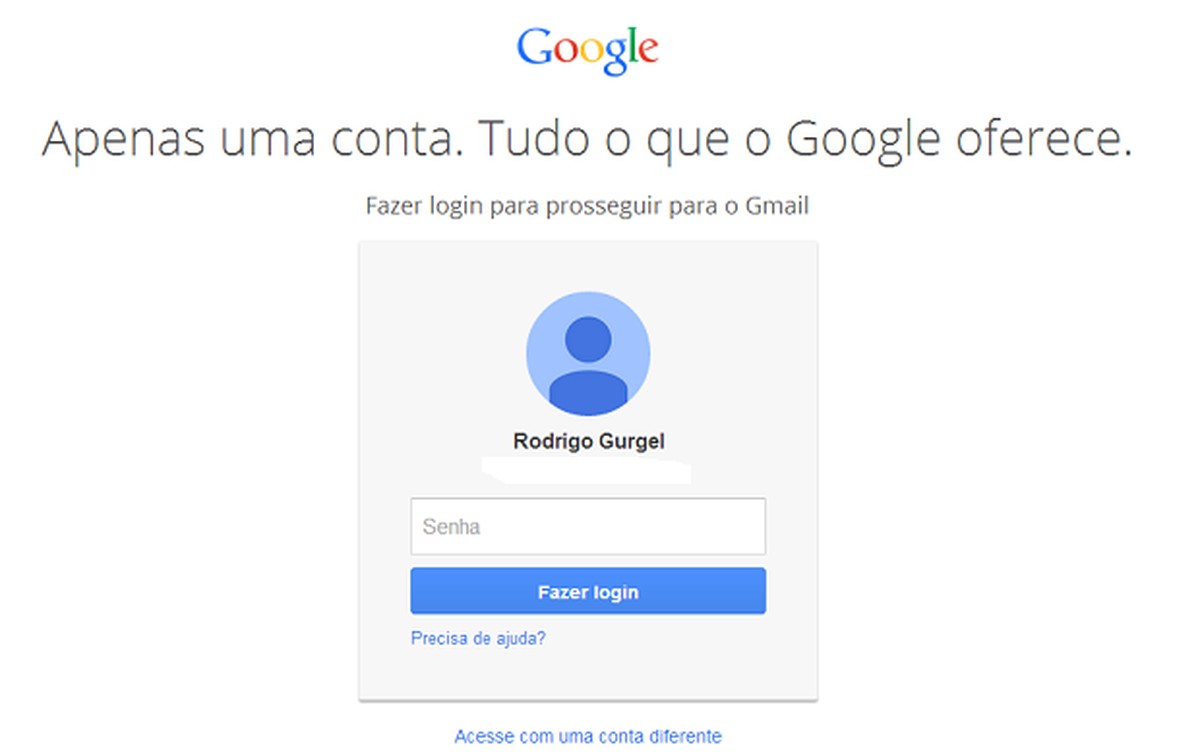 Google muda visual de login do Gmail e inclui histórico da contas ...