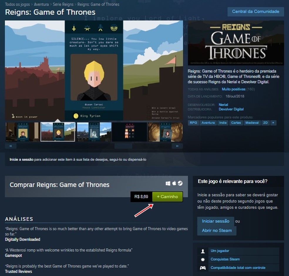 Reigns: Game of Thrones: como baixar e jogar o game da série da HBO ...