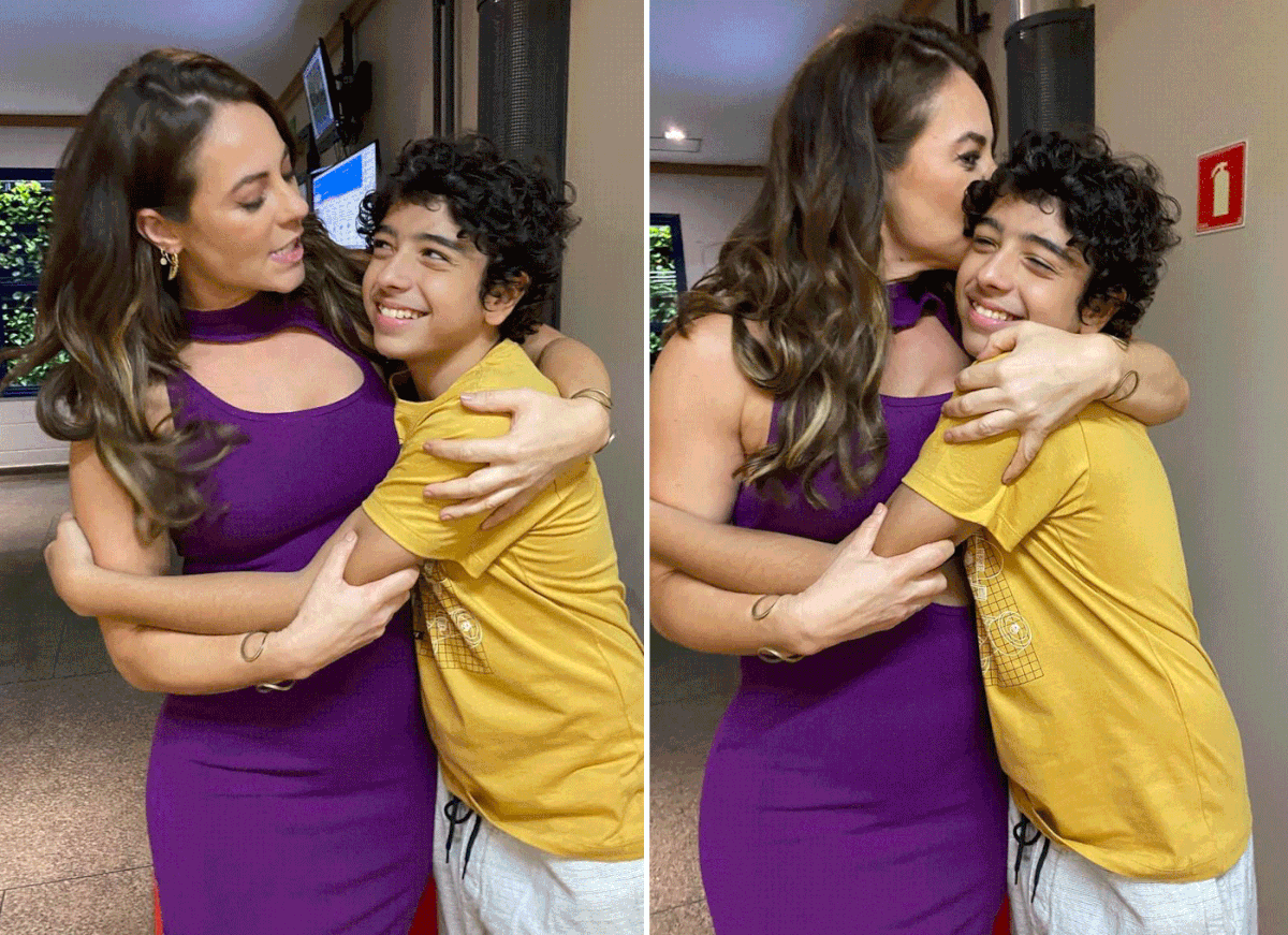 Ator mirim Diogo Caruso elogia parceria com Paolla Oliveira: 'Mãezona'