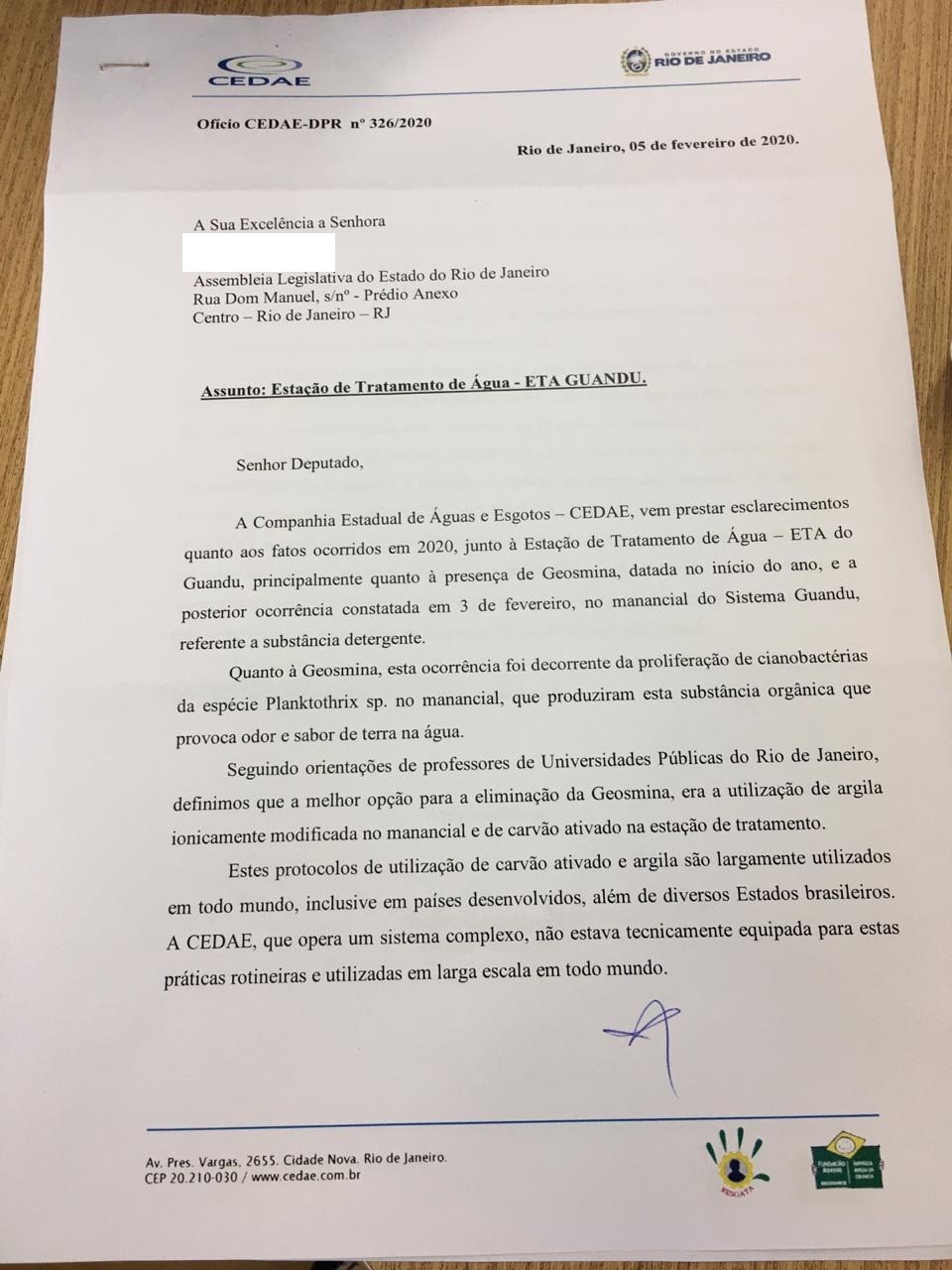 Presidente da Cedae diz que empresa 'não estava tecnicamente equipada ... Presidente da Cedae diz que empresa 'não estava tecnicamente equipada ...