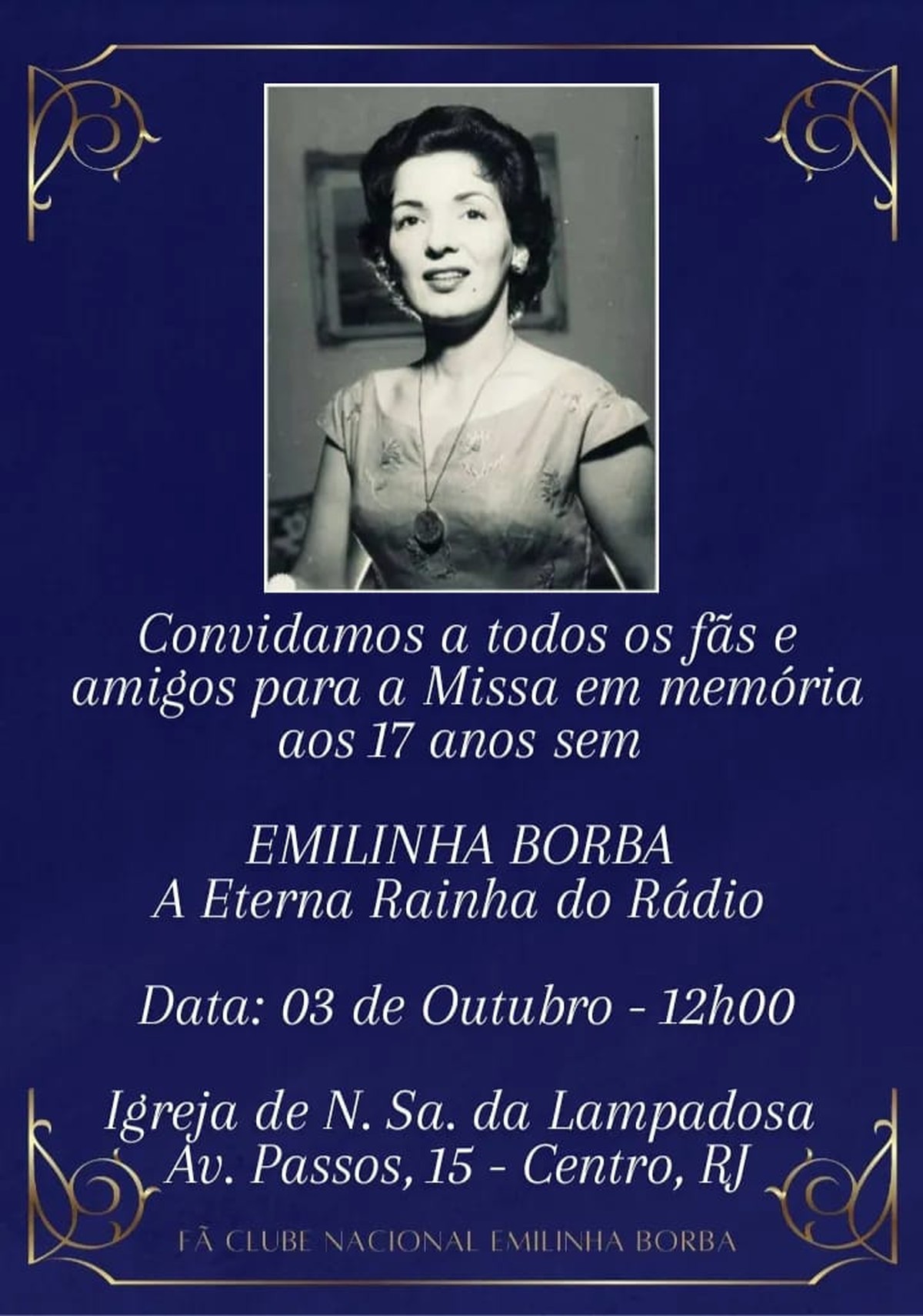 Uma estátua de Emilinha Borba, na Lapa, para lembrar o centenário da ...