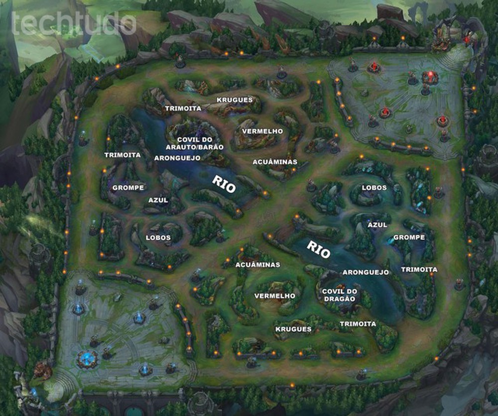 Bem-vindo a Summoner’s Rift! Conheça o mapa competitivo do LoL