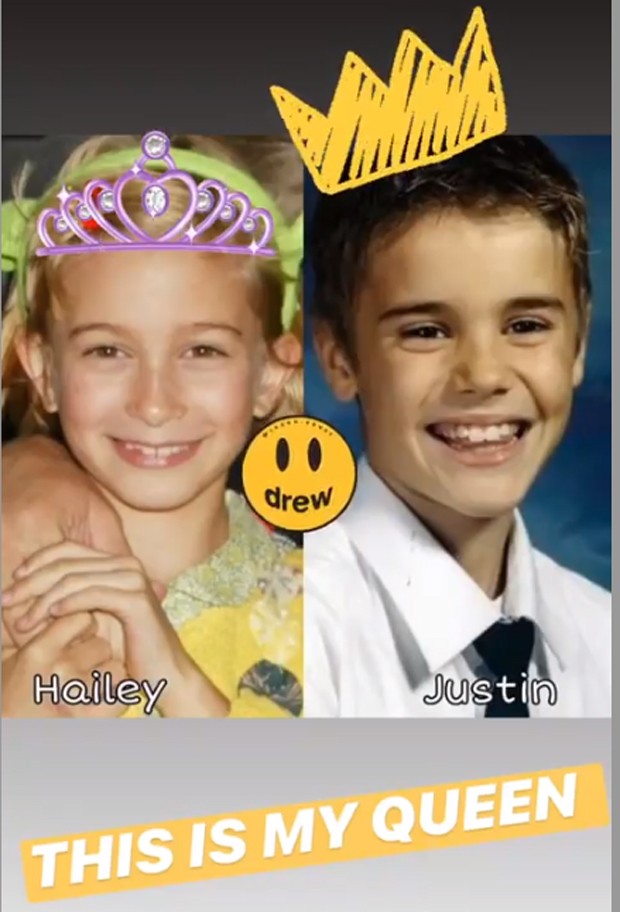 Justin Bieber se derrete por Hailey Baldwin com foto de infância ... Justin Bieber se derrete por Hailey Baldwin com foto de infância ...