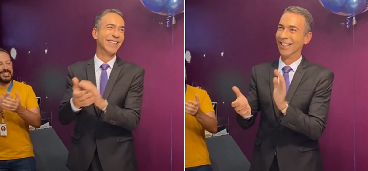 Cesar Tralli completa 30 anos de TV Globo e ganha festa: "Meu nome é ...