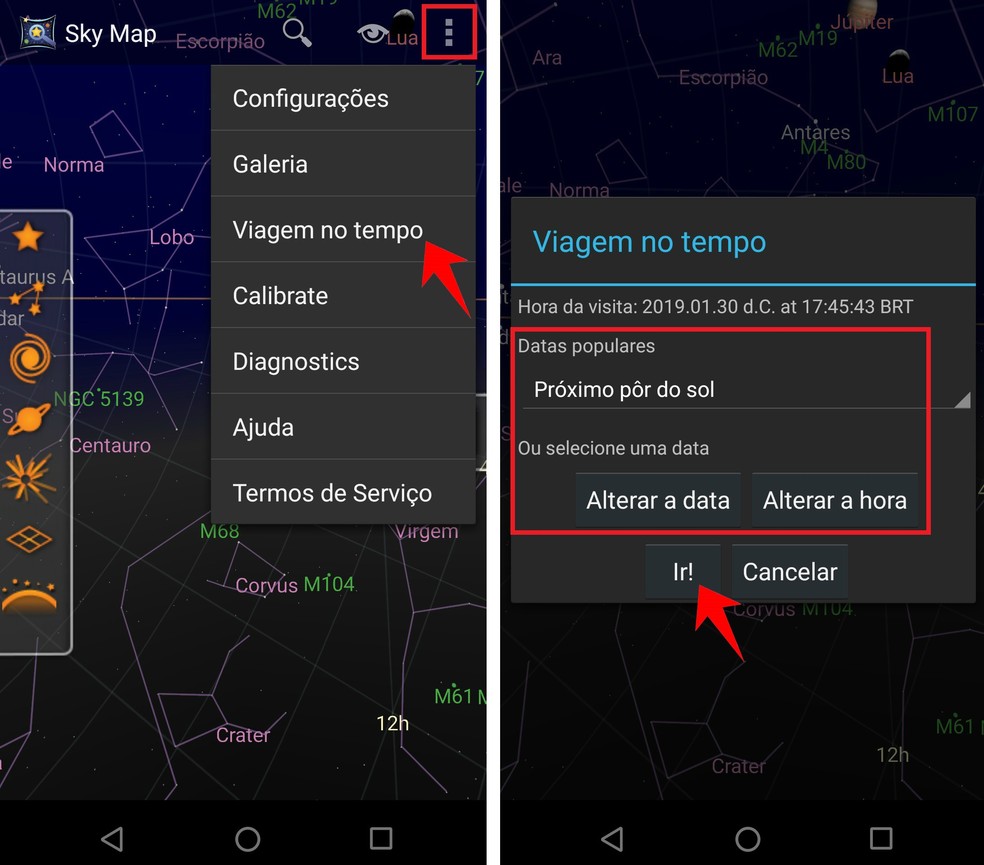 Aplicativo para ver as estrelas e o céu: saiba como usar o Sky Map ...