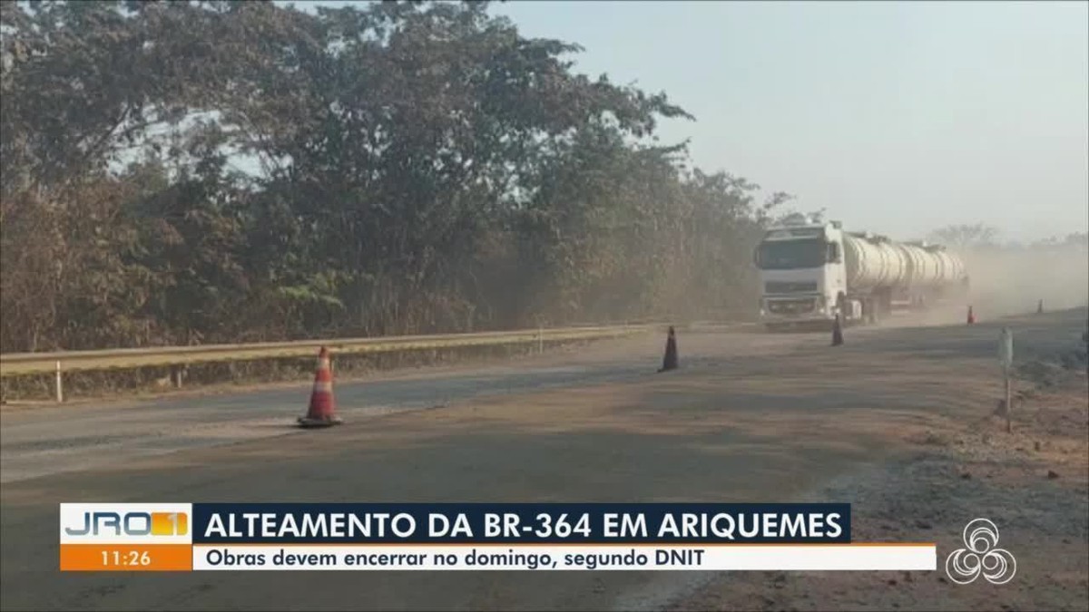 Obras de alteamento da BR-364 devem terminar até domingo (7), estima ...