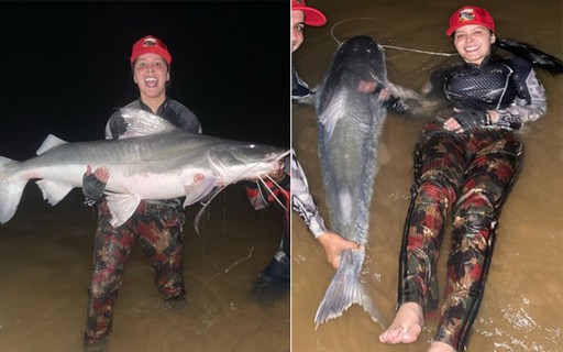 Maraisa pesca peixe do seu tamanho e manda recado: "Pesque e solte ...