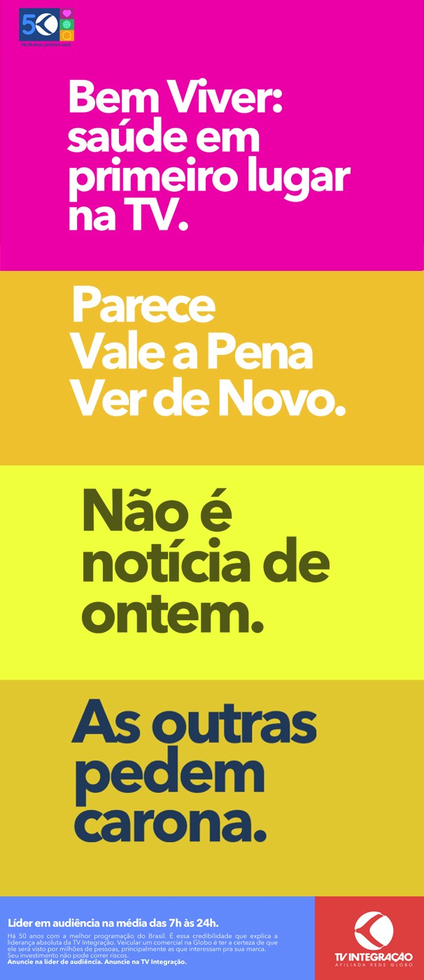 Rede Globo > tv integracao - TV Integração consolida liderança de ...