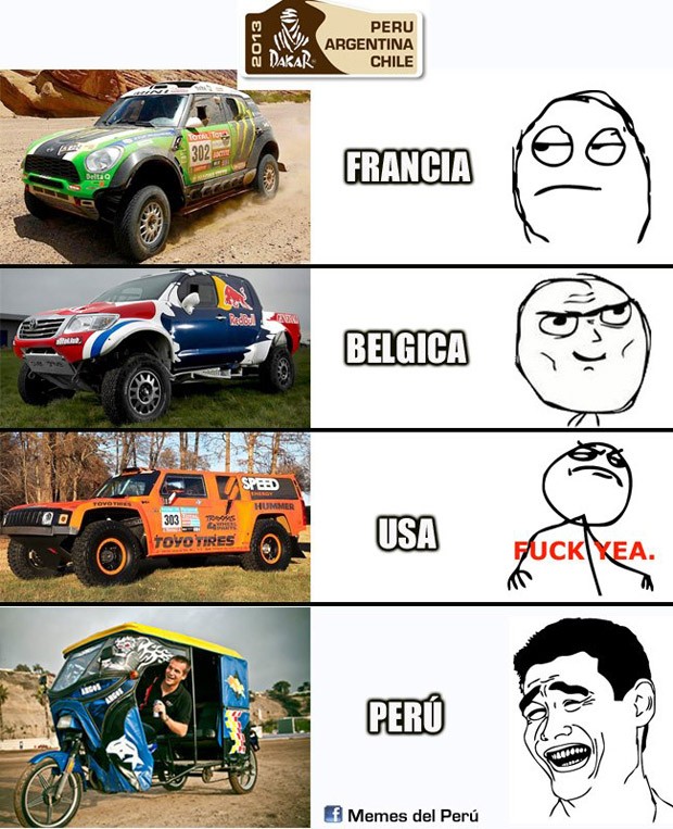 Torcedores peruanos fazem piadas com o país em passagem do Dakar ...