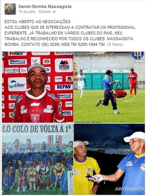 Virou moda: 'Bomba', o massagista da cambalhota, procura emprego no Face | globoesporte.com