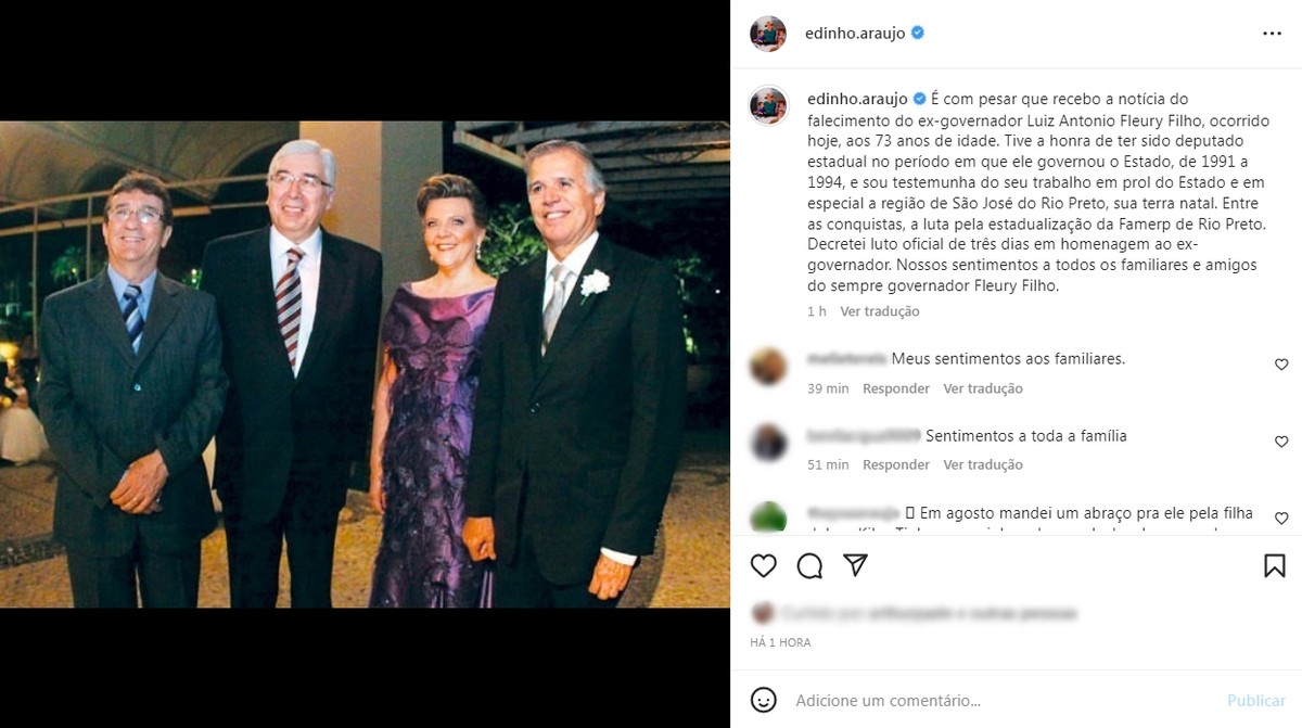 Prefeito De Rio Preto Decreta Luto De Três Dias Pela Morte De Luiz