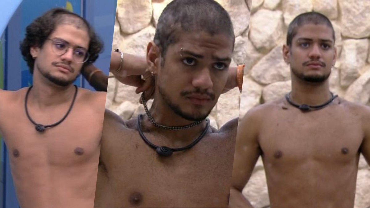 'Tour' de Gabriel Santana raspando o cabelo no BBB 23 vira meme ...