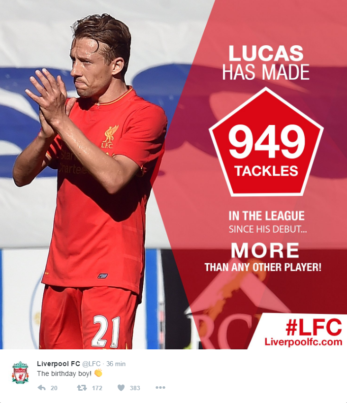 Lenda do Liverpool, Gerrard parabeniza Lucas Leiva por aniversário ...