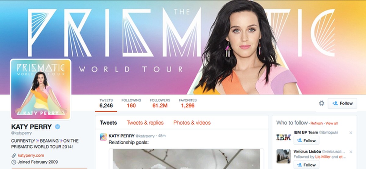 Katy Perry é a mais seguida do Twitter em 2014; veja top 10 completo ...