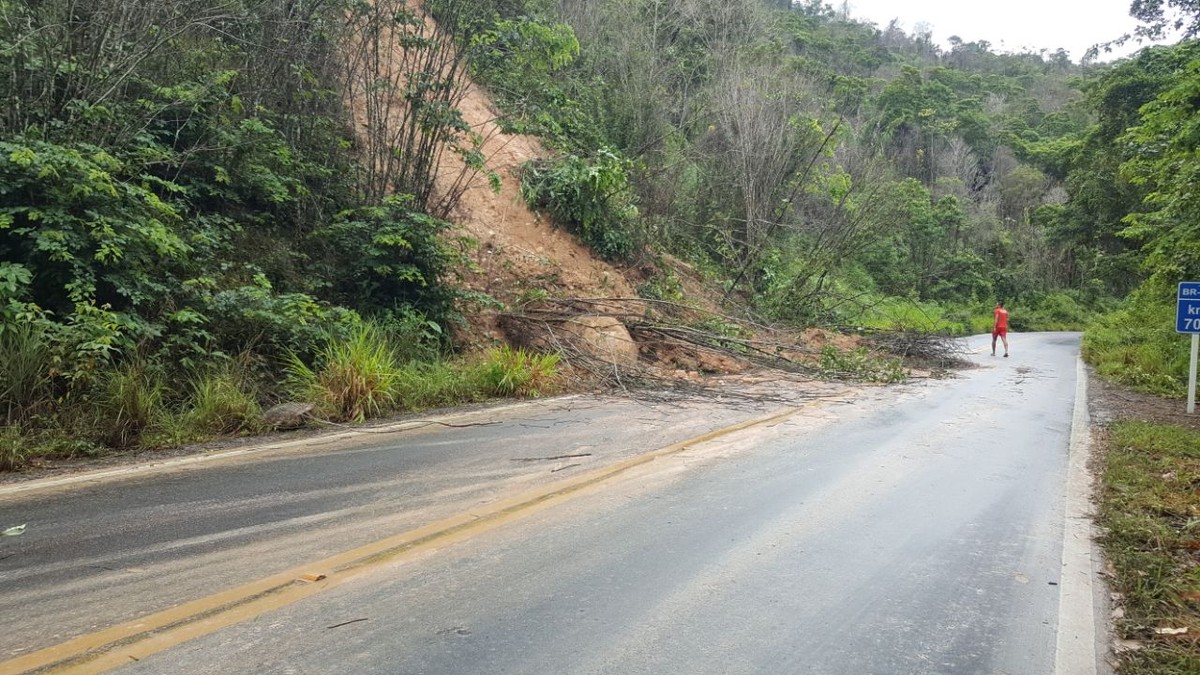 Deslizamento de terra deixa tráfego em pista única na BR-174, no Norte ...