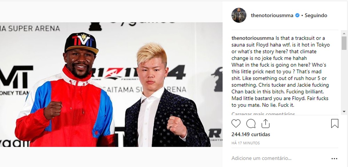 McGregor zomba Mayweather após anúncio de luta no Rizin: "Quem é esse ...