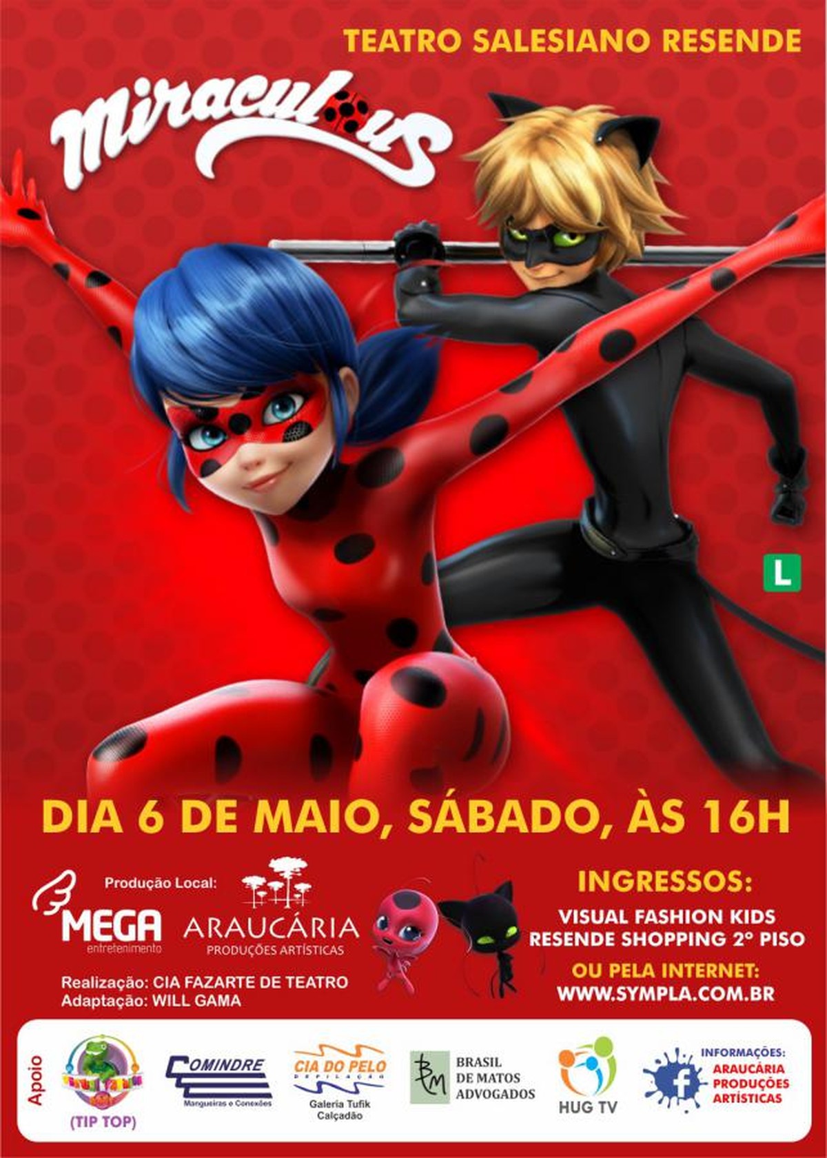 Espetáculo 'Miraculous: As aventuras de Ladybug e Cat Noir' é atração ...