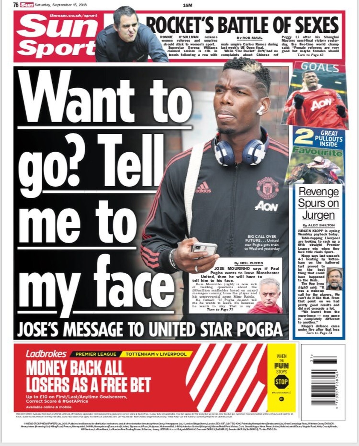 Jornal inglês revela ultimato de Mourinho a Pogba: "Quer sair? Diga na ...