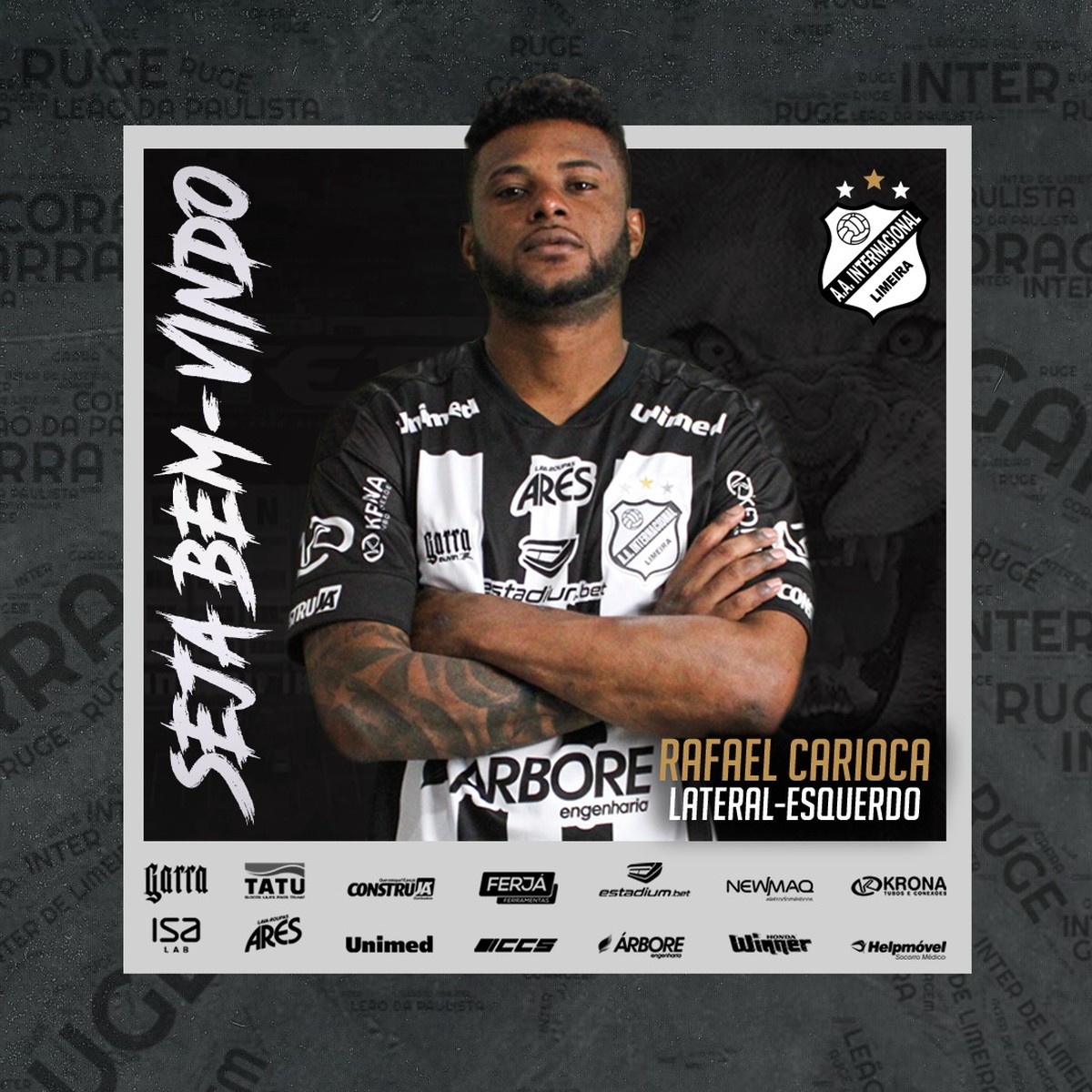 Inter de Limeira anuncia lateral-esquerdo Rafael Carioca como primeiro ...