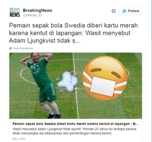 Não cheirou bem: lateral sueco é expulso por "problemas intestinais"