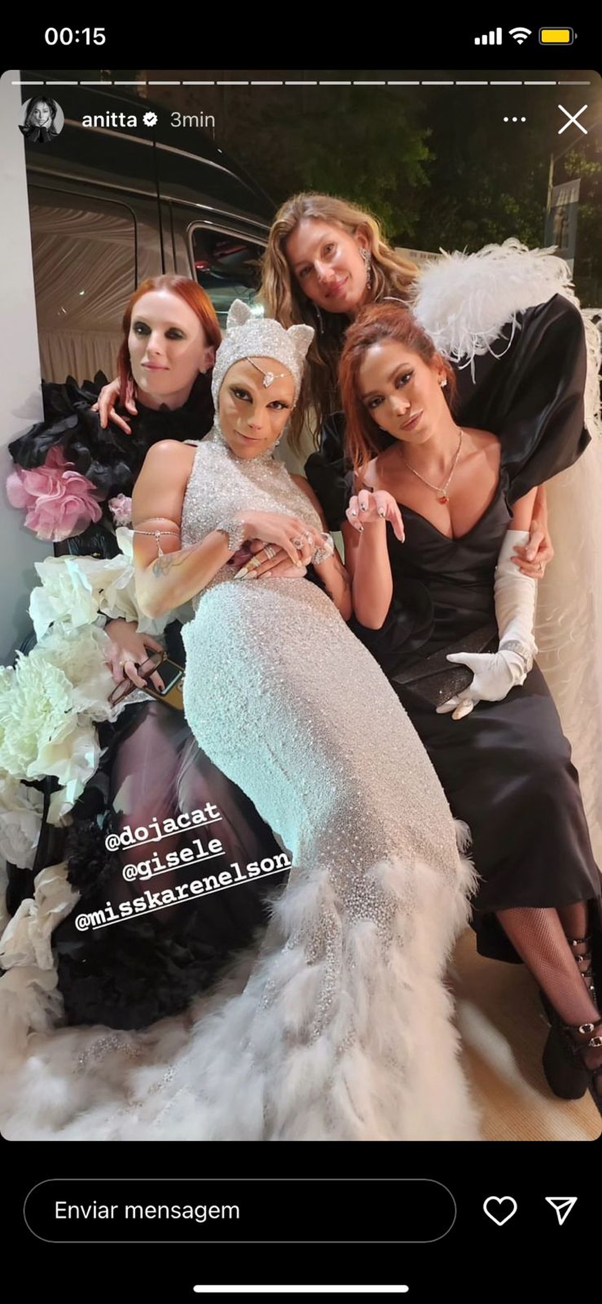 Gisele Bündchen, Anitta, Doja Cat e Karen Elson curtem juntas o MET ...