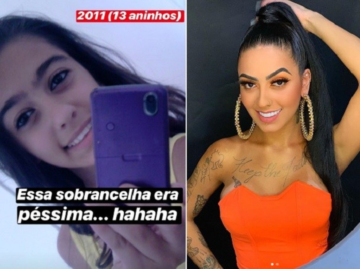 MC Mirella mostra foto de infância e diz: "Sobrancelha péssima ...