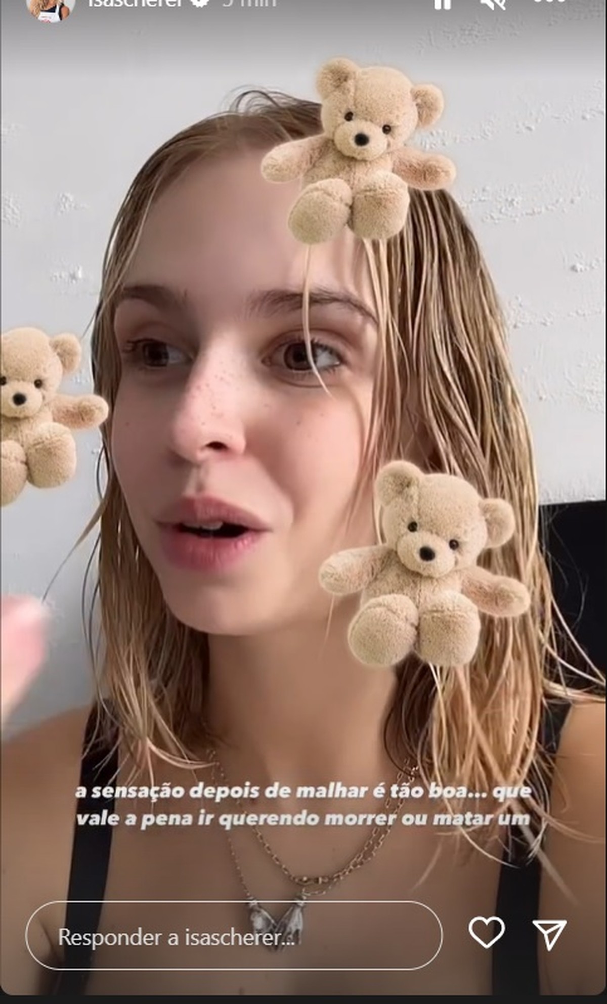 Isa Scherer depois de malhar: "vale a pena ir querendo morrer ou matar ...