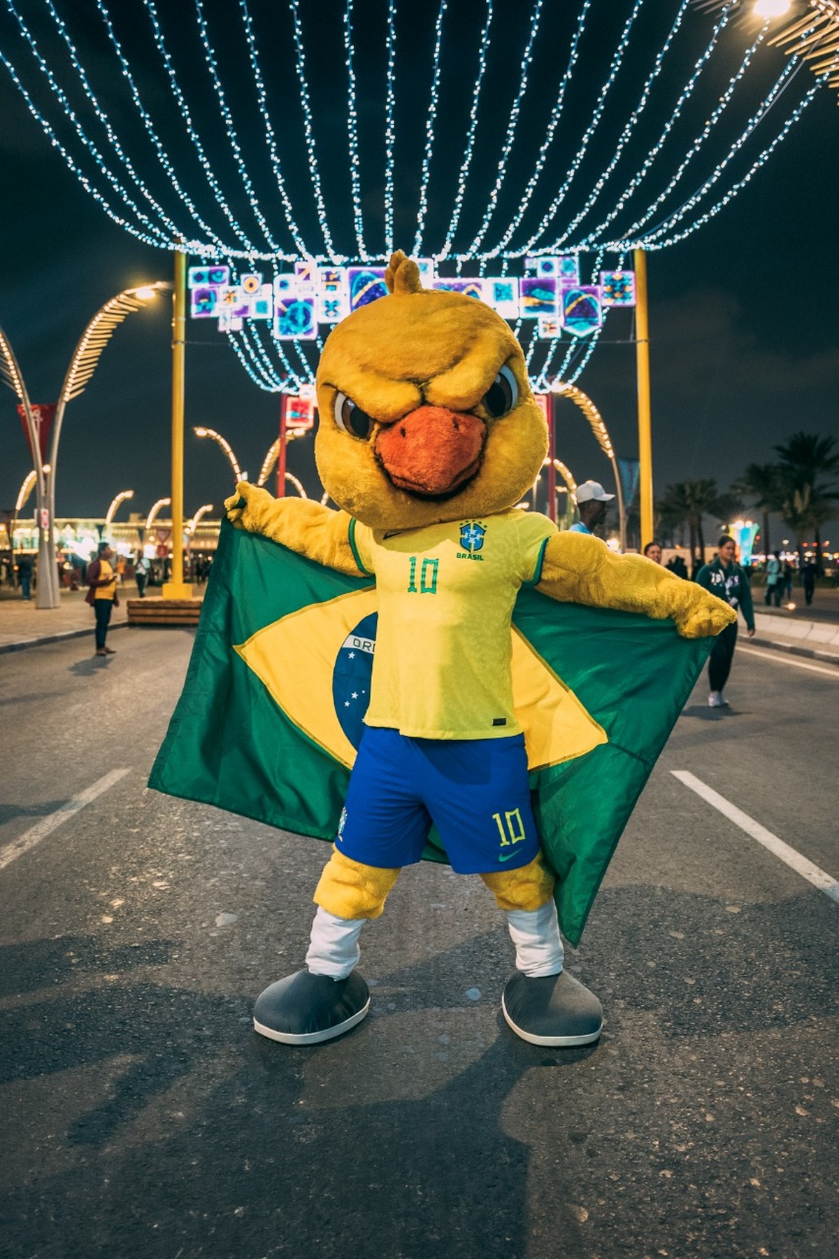 Mascote da Seleção, Canarinho estreia na Copa com passeio pelas ruas de ...