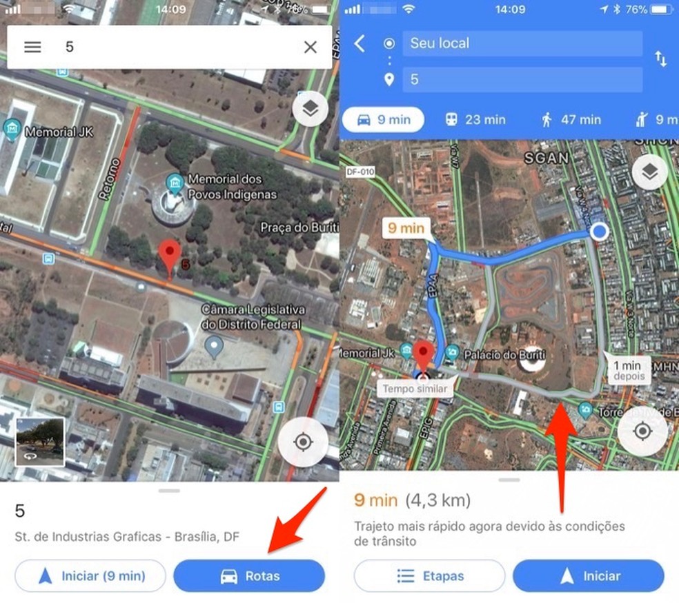 Como compartilhar rotas do Google Maps em mensageiros e redes sociais ...