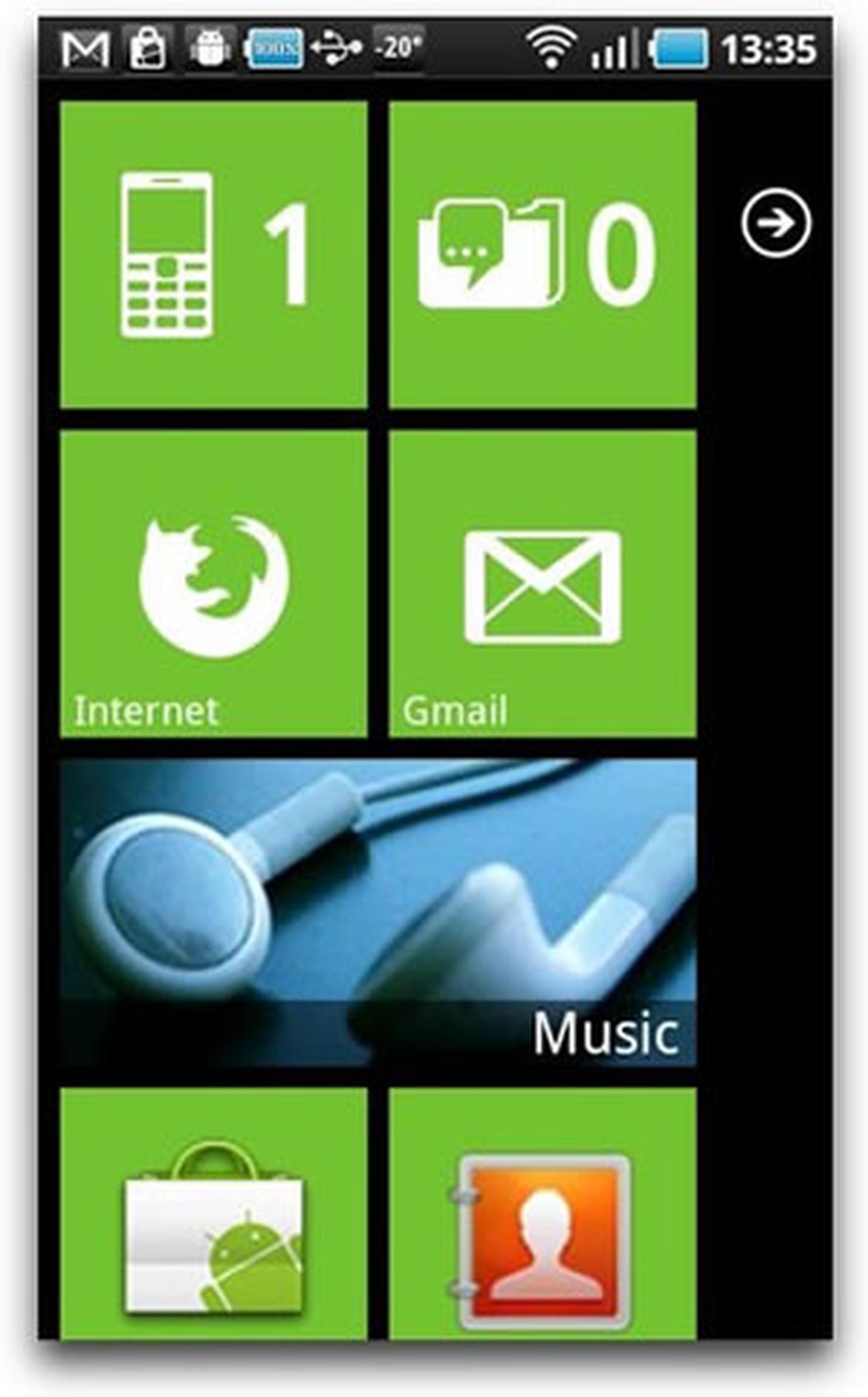 Launcher 7: Deixe seu Android com a “cara” do Windows Phone 7 ...