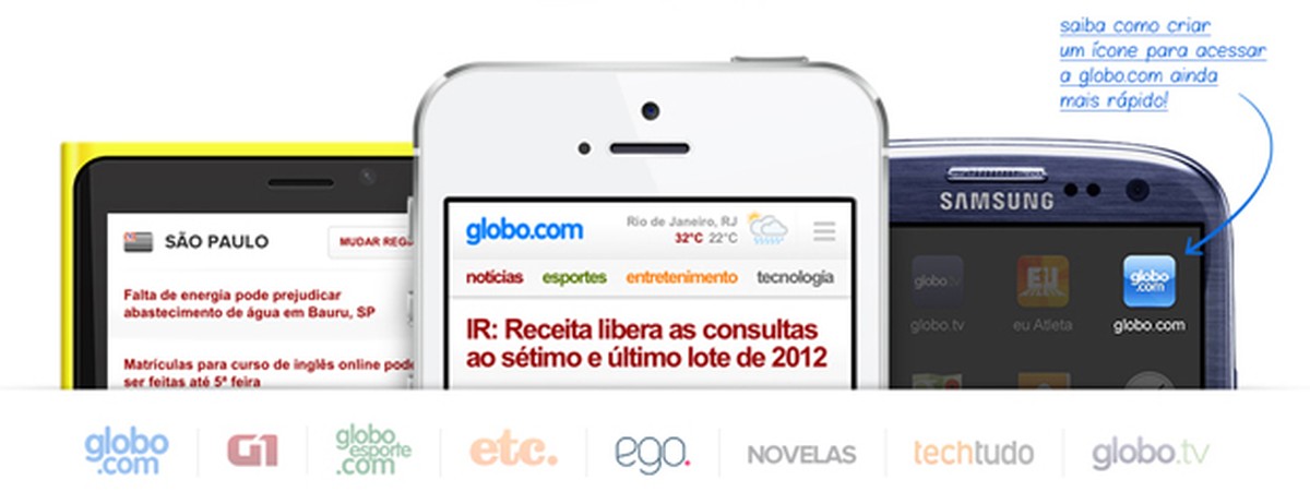 Globo.com lança portal adaptado aos celulares | Notícias | TechTudo