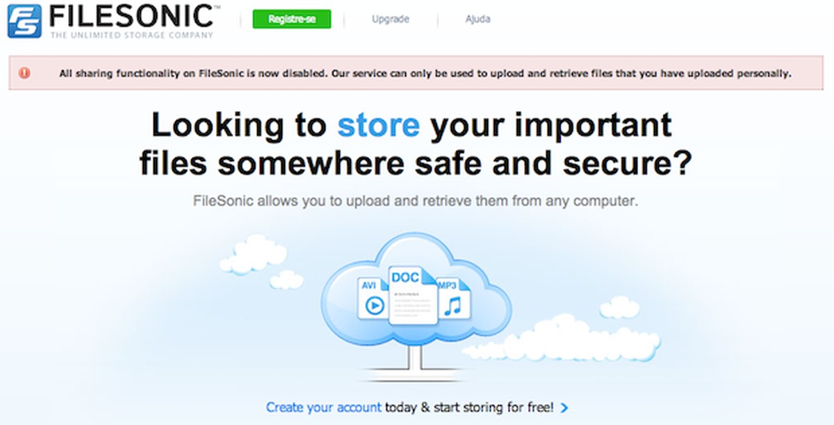 FileSonic, FileServe e Uploaded.to mudam política de compartilhamento ...