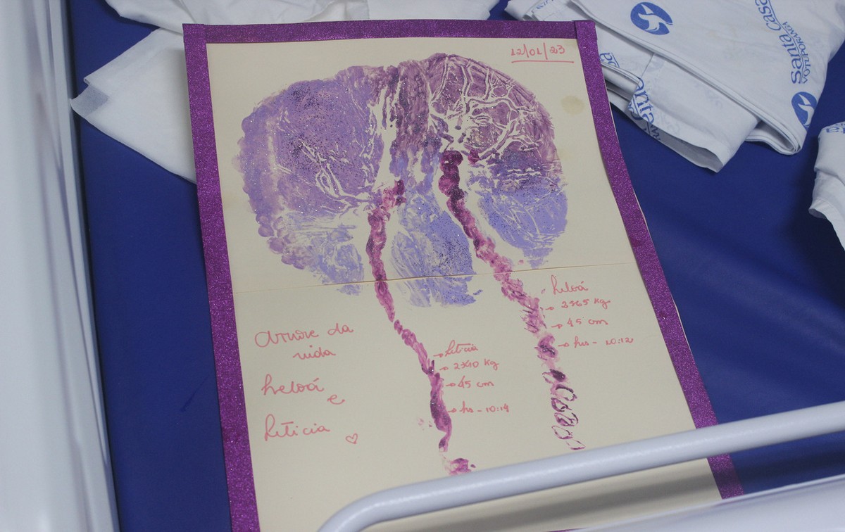 Hospital 'carimba' placenta e presenteia mães com quadros após ...