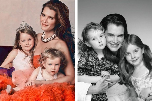 Brooke Shields encanta fãs com sequência de cliques ao lado das filhas ...