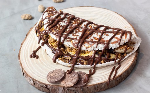 Para se deliciar: receita de tapioca recheada com chocolate e banana ...