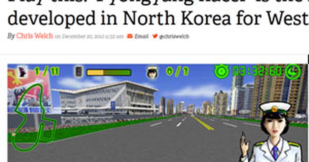G1 - 'Pyongyang Racer' é primeiro game criado na Coreia do Norte, diz ...