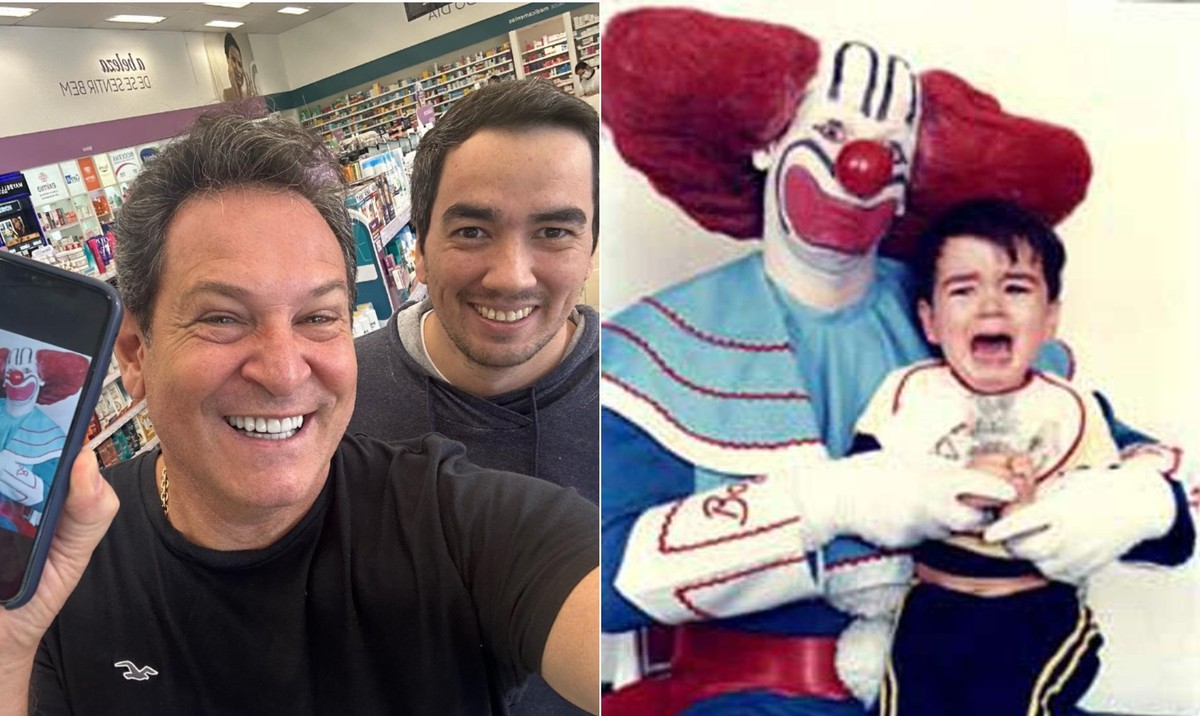 Palhaço Bozo reencontra criança de foto chorando