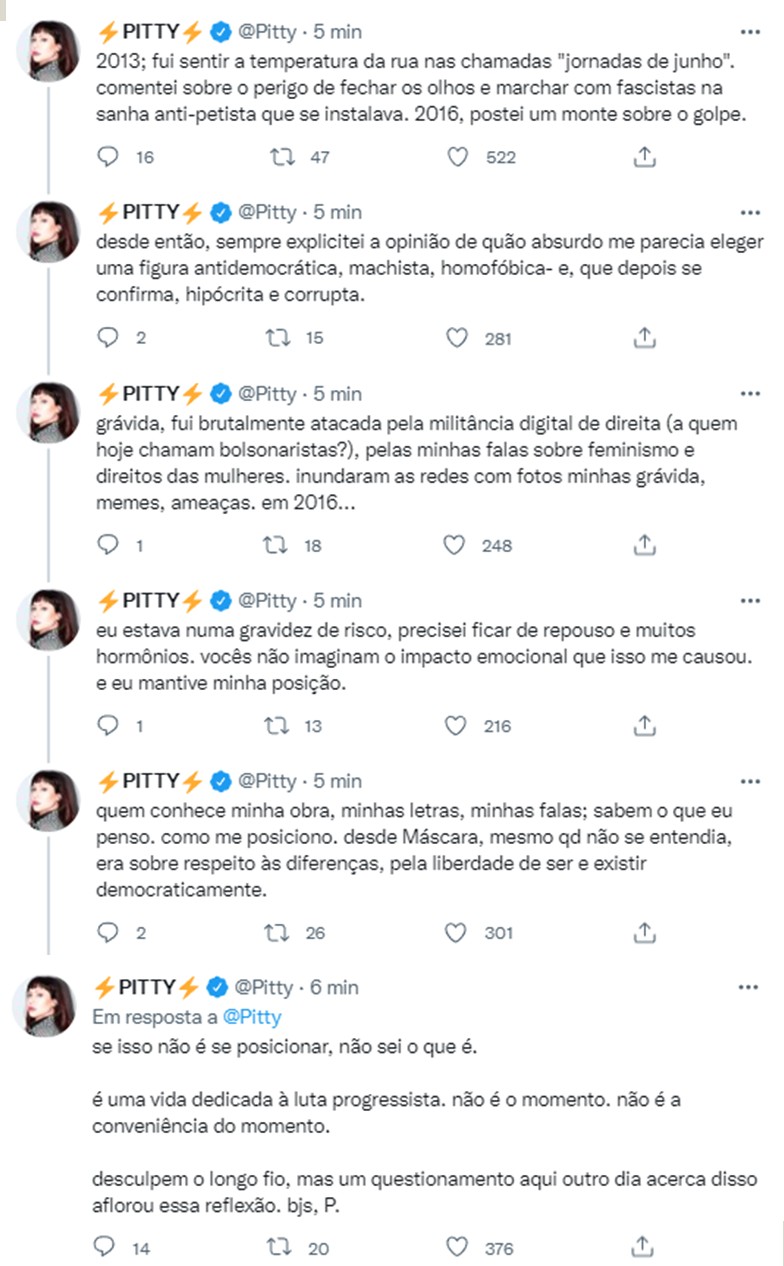 Pitty relembra onda de ódio em gravidez de risco: "Não imaginam o ...