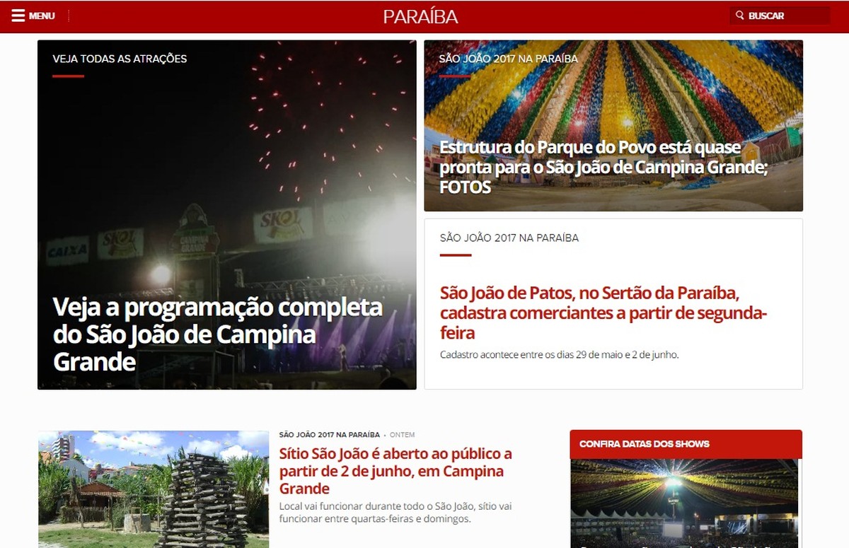 G1 Paraíba lança editoria com as principais notícias do São João | TV ...