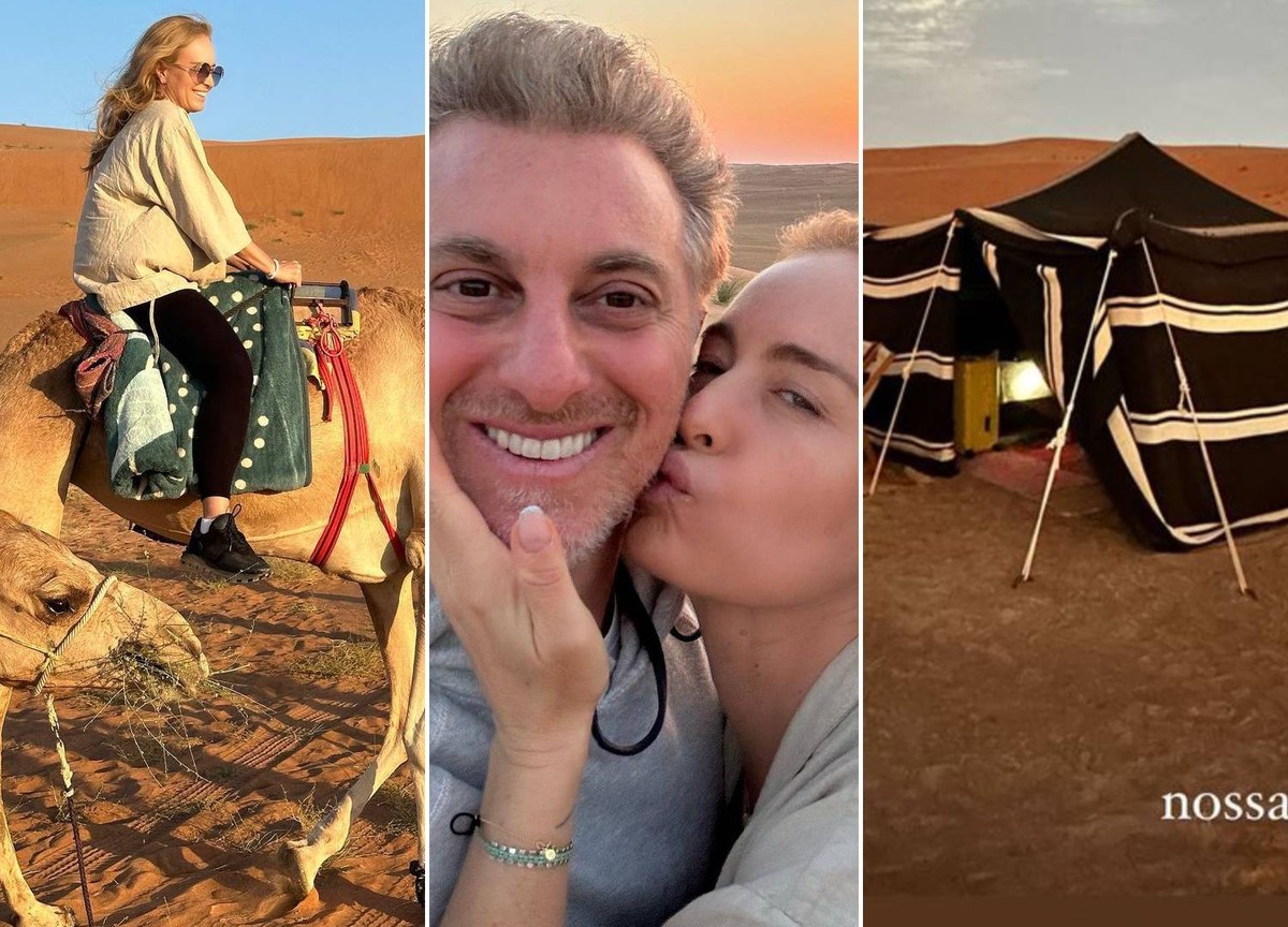 Angélica E Luciano Huck Dormem Em Barraca No Deserto E Andam A Camelo