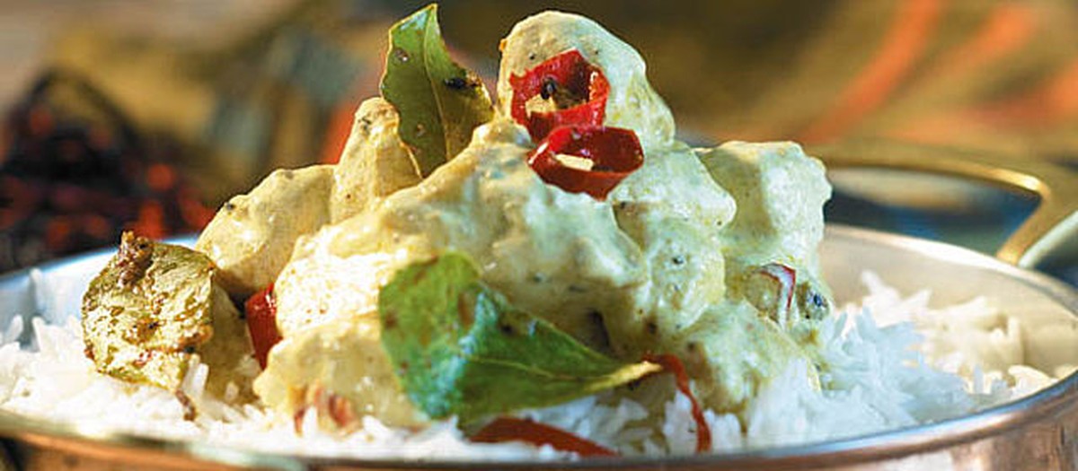 Frango Índiano com Iogurte-Curry | Aves | Receitas