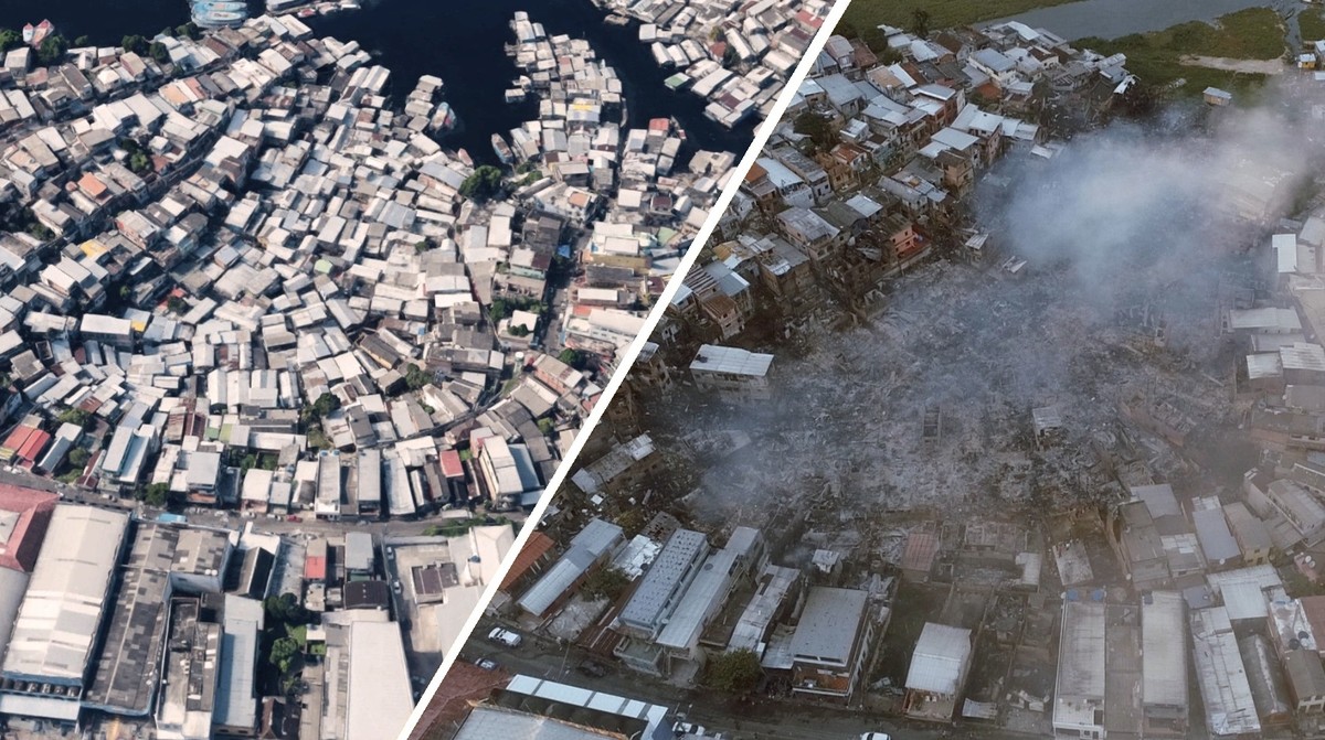 Antes, durante e depois: imagens mostram área de incêndio que atingiu ...