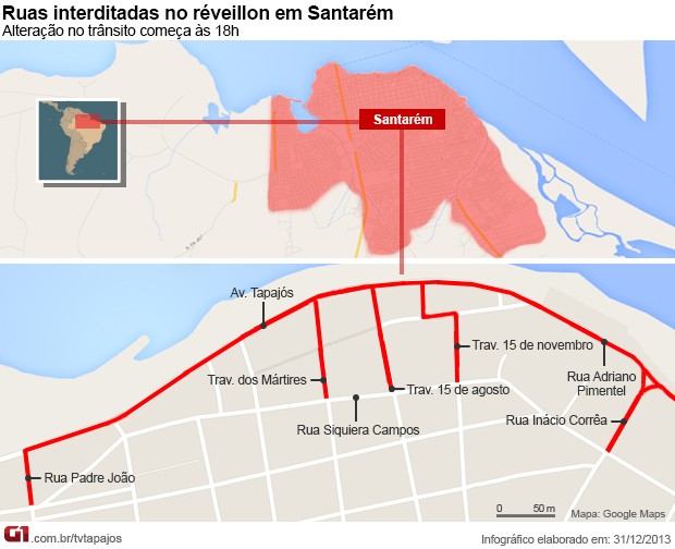 G1 - Réveillon altera trânsito em Santarém e Alter do Chão - notícias ...