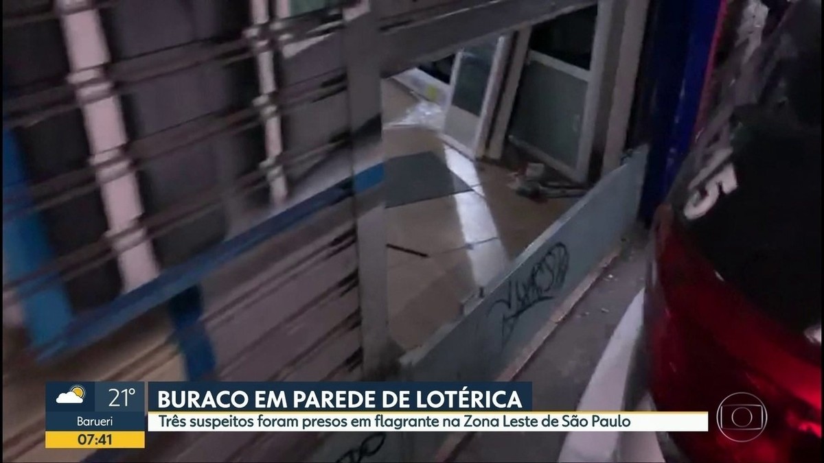 Trio é Preso Após Fazer Buraco Na Parede Para Tentar Roubar Lotérica Na